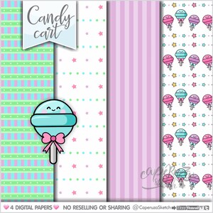 Candy Digital Papers, Candy Patterns, COMMERCIAL USE, Lollypop Digital ...