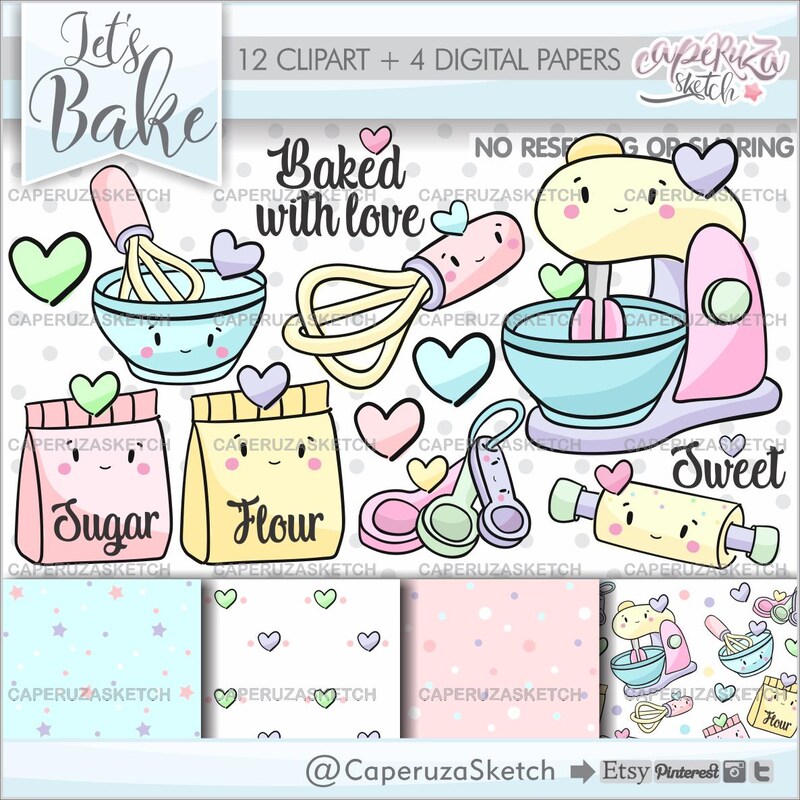Baking Clipart - Etsy
