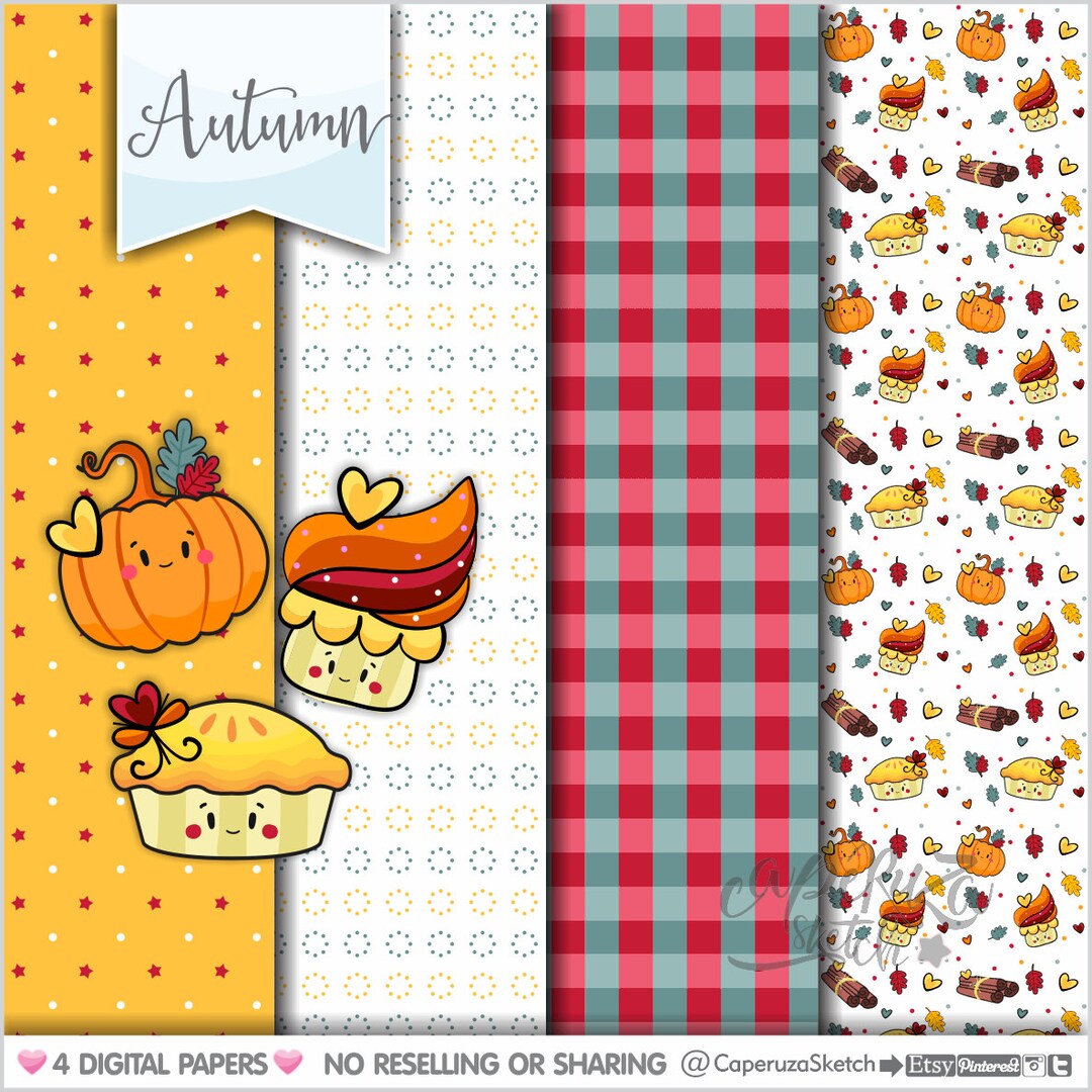 Thanksgiving Digital Papers, Thanksgiving Patterns, COMMERCIAL USE ...