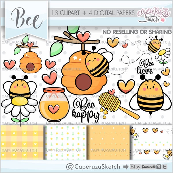 Bee Graphics - Etsy
