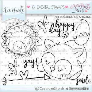 Fox Stamps, Animal Stamps, Nursery Stamps, COMMERCIAL USE, Woodland ...