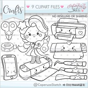 Craft Digital Stamps, Planner Girl Stamps, Scrapbooking Stamps ...