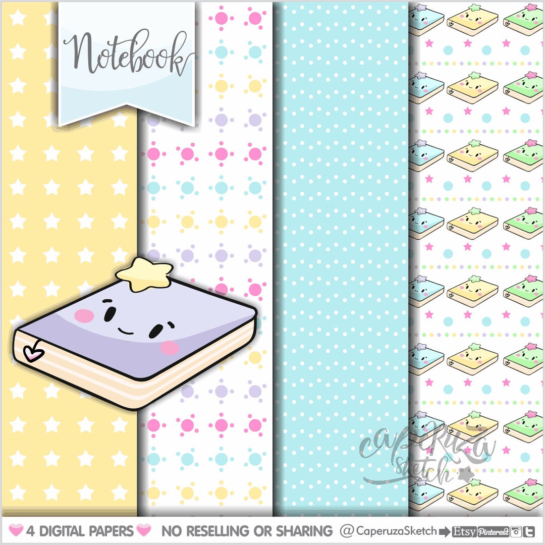 Notebook Digital Papers, School Digital Papers, COMMERCIAL USE ...