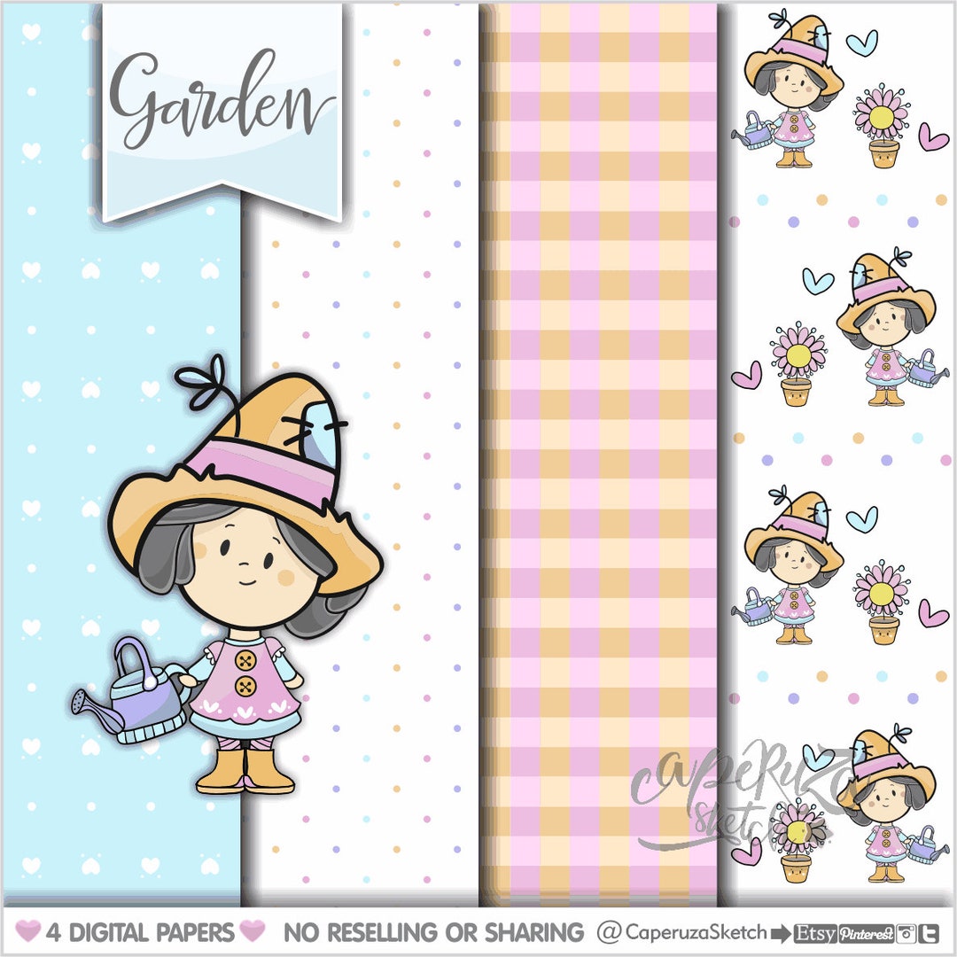 Garden Digital Papers, Spring Digital Papers, Spring Patterns ...