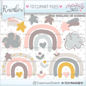 Rainbow Clipart, Rainbow Graphics, COMMERCIAL USE, Spring Clipart ...