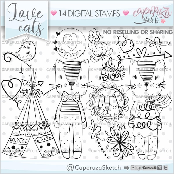 Animal Digi Stamp - Etsy