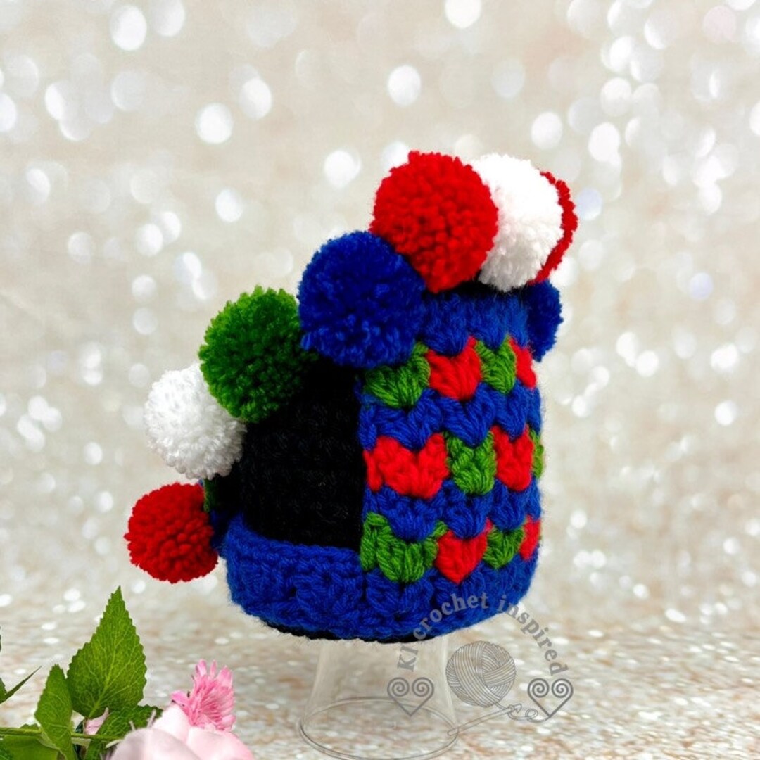 MADE TO ORDER, Hat Only, Crochet Hmong Baby Hat, Hmong Multicolor Pom ...