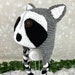 MADE TO ORDER, Crochet Raccoon Hat, Crochet Animal Hat, Raccoon ...