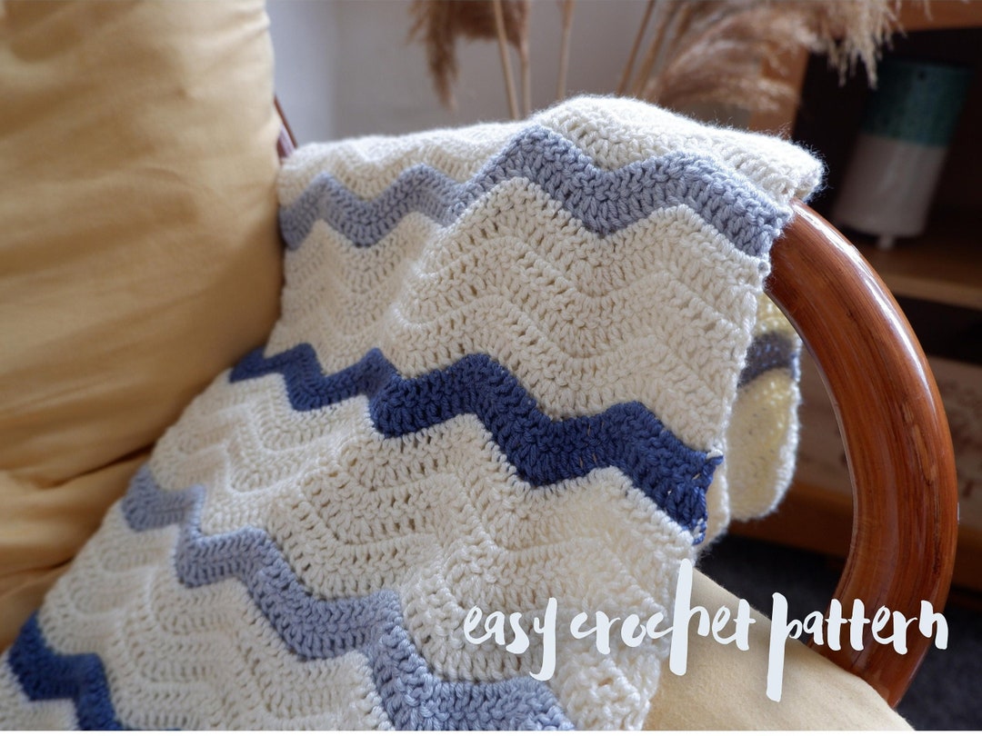 Wave Baby Blanket | Beginner Crochet Pattern - Etsy