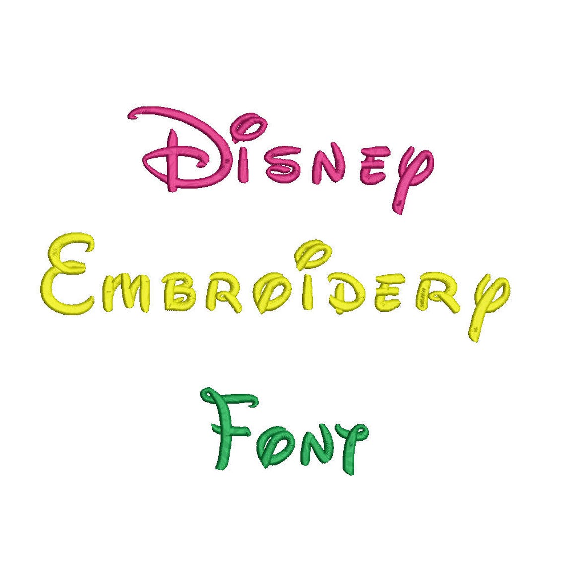 3 SizesDisney Embroidery Font Embroidery design 8 formats | Etsy
