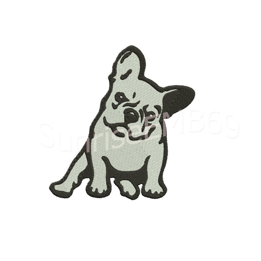 8 Sizesfrench Bulldog Embroidery Design 8 Formats Machine - Etsy