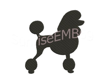Poodle Dog Applique Machine Embroidery Design Digital Pattern - Etsy