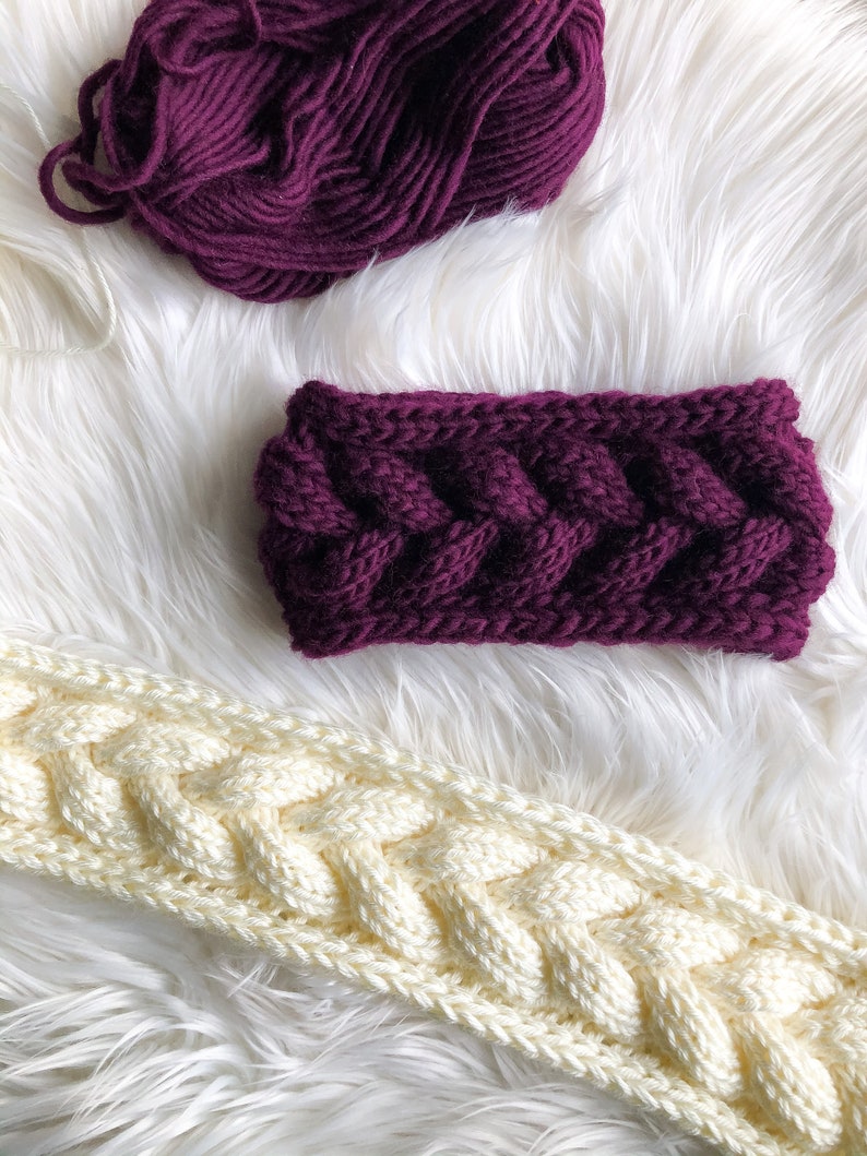 KNITTING PATTERN // Braided Cable Headband (bulky) // Advanced Beginner ...