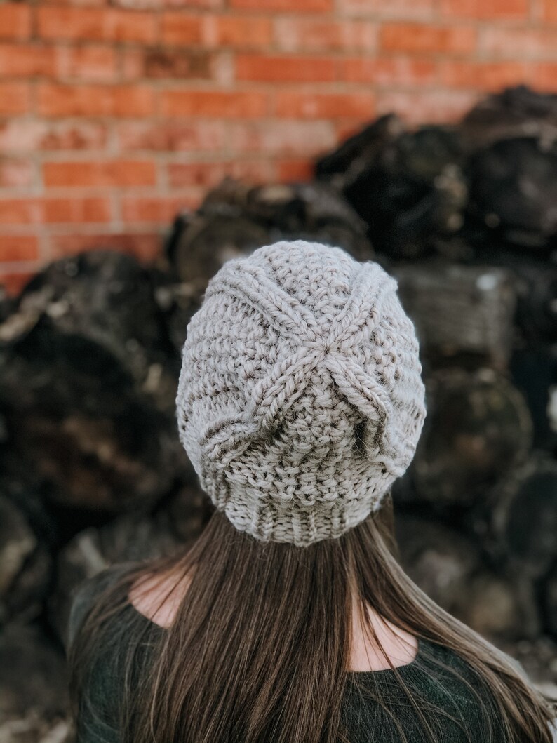 KNITTING PATTERN // Ashley Beanie // Slouchy Beanie // Seed | Etsy