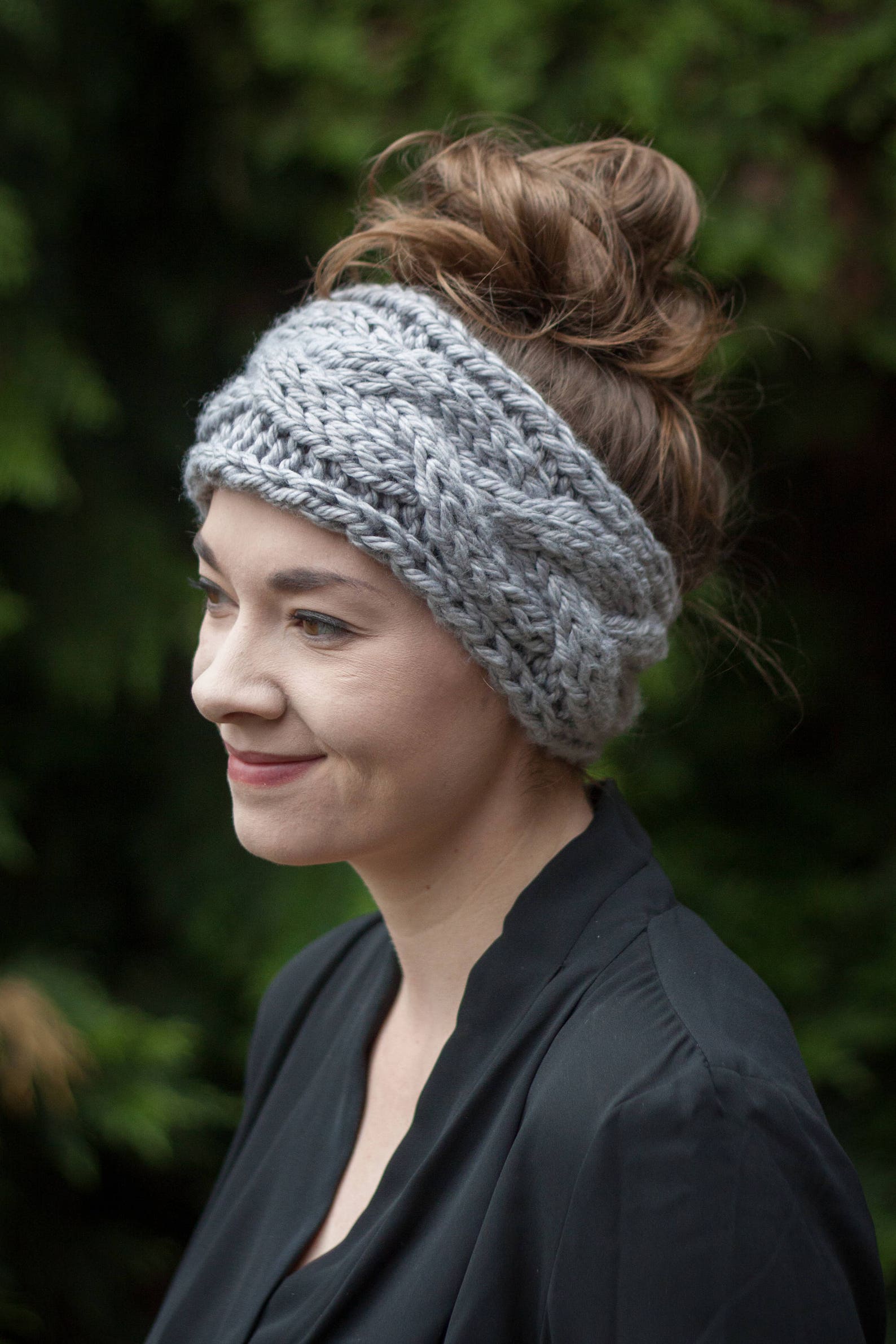 KNITTING PATTERN // Braided Cable Headband // Chunky Knit // - Etsy