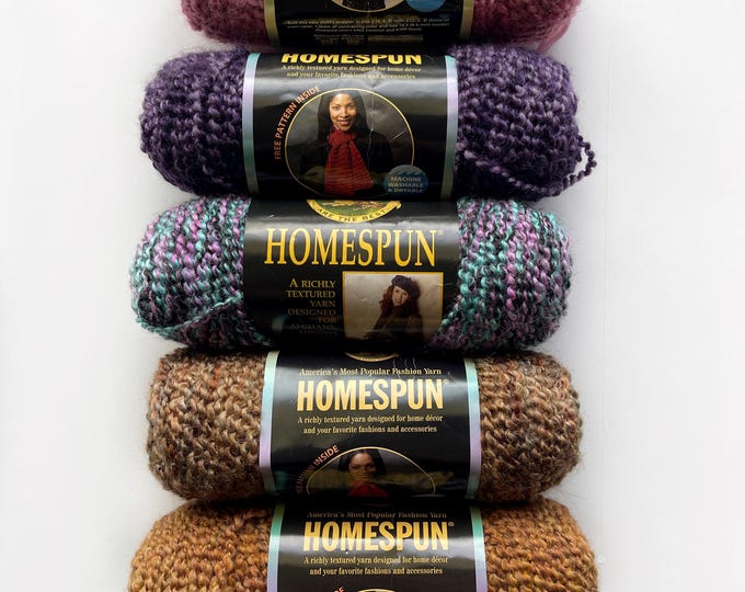 1 Skein: Vintage Lion Brand Homespun Yarn - Discontinued Colors - 361 ...