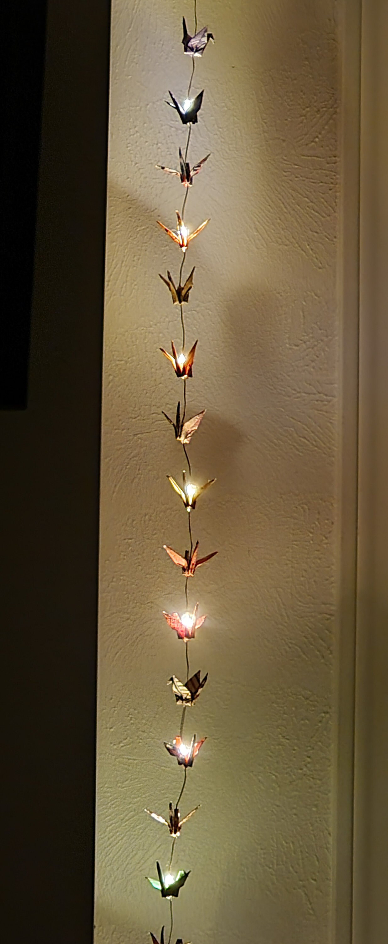 Mini 3x3 Origami Peace Crane String Lights 60 Hand-folded | Etsy