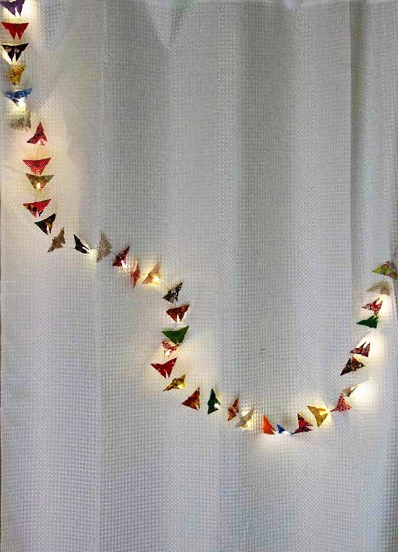 Origami Butterfly String Lights 40 Hand-folded Butterflies - Etsy