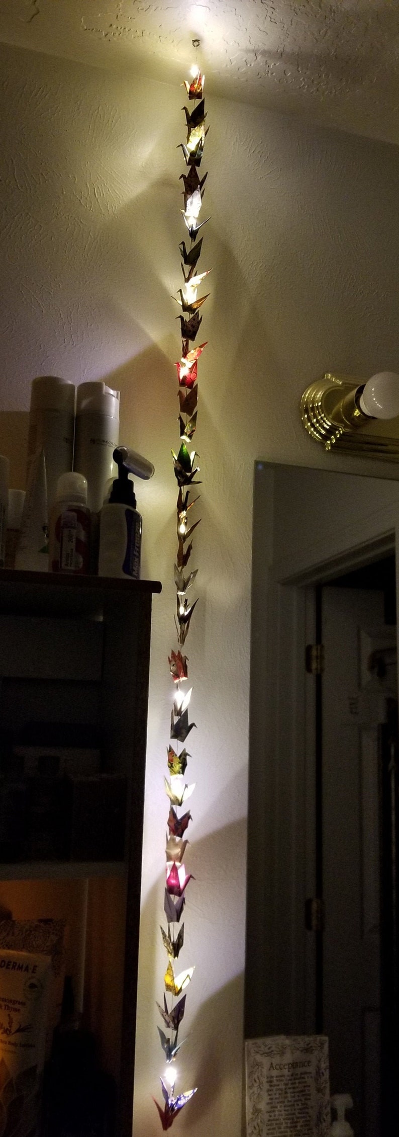 Mini 3x3 Origami Peace Crane String Lights 60 Hand-folded - Etsy