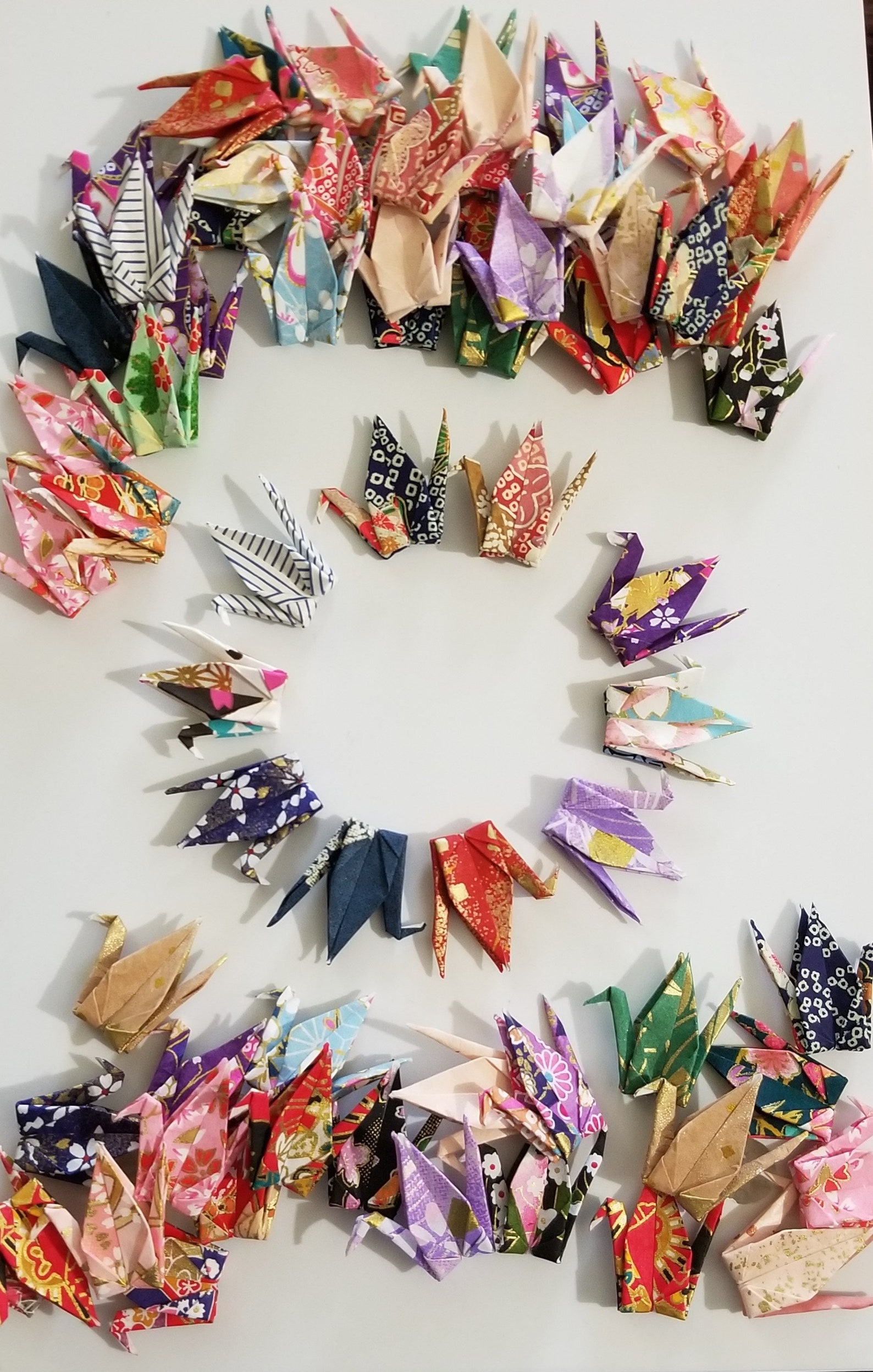 Mini 3x3 Origami Peace Crane String Lights 60 Hand-folded | Etsy