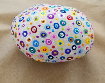 Evil Eye Rock Handpainted Evil Eye Rock Paper Weight Unique - Etsy