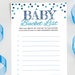 Baby Shower Game | "baby Bucket List" Game | Baby Boy Shower - Etsy