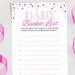 Baby Shower Game | "baby Bucket List" Game | Baby Girl Shower - Etsy