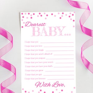 Baby Shower Game | "dearest Baby" Game | Baby Girl Shower - Etsy