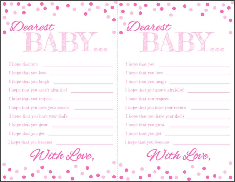 Baby Shower Game dearest Baby Game Baby Girl - Etsy