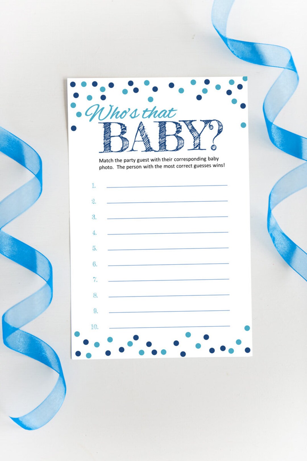 Baby Shower Game | "who's That Baby?" Baby Picture Game | Baby Boy ...