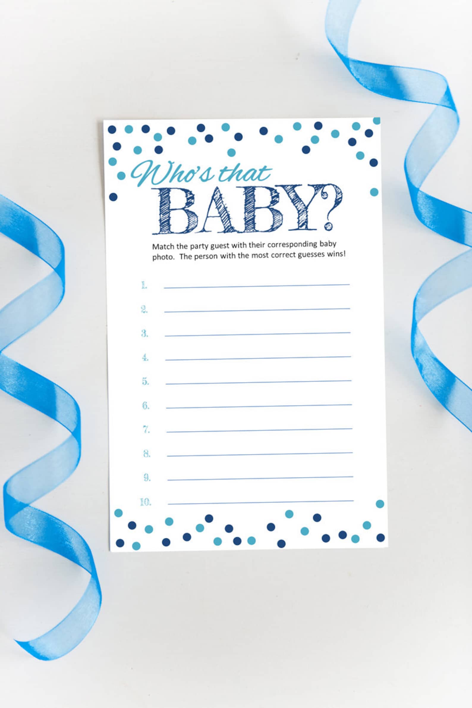 Baby Shower Game | "who's That Baby?" Baby Picture Game | Baby Boy ...