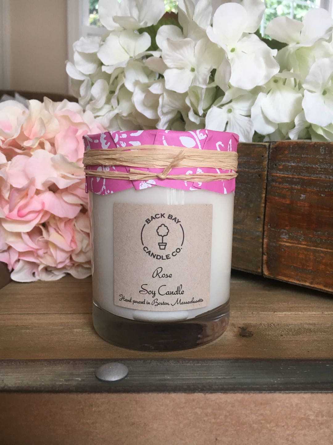 Rose Scented Soy Wax Candle 14 Oz Glass Jar Tumbler, Soy Candles ...
