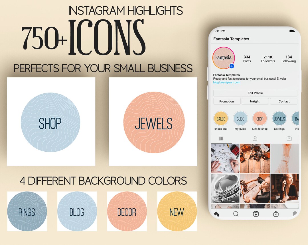 Social Media Text Icons- Instagram Story Highlight Covers, Boho Chic ...