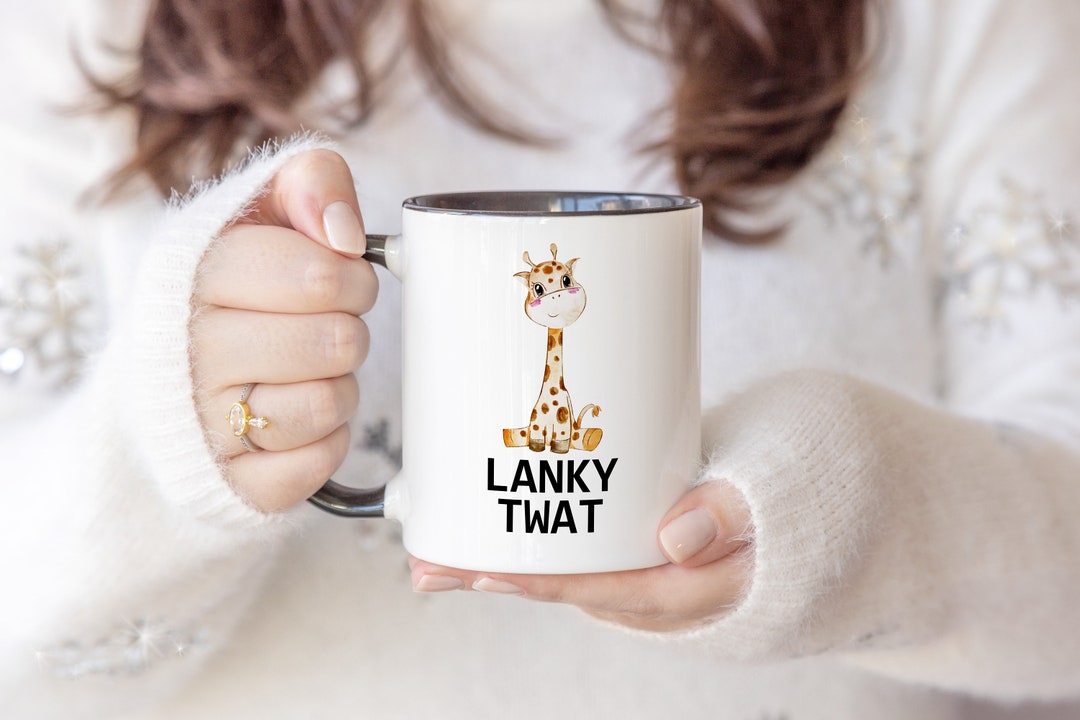 Lanky Twat Mug Gift for Tall Person Rude Mug, Funny Tall Friend Gift ...