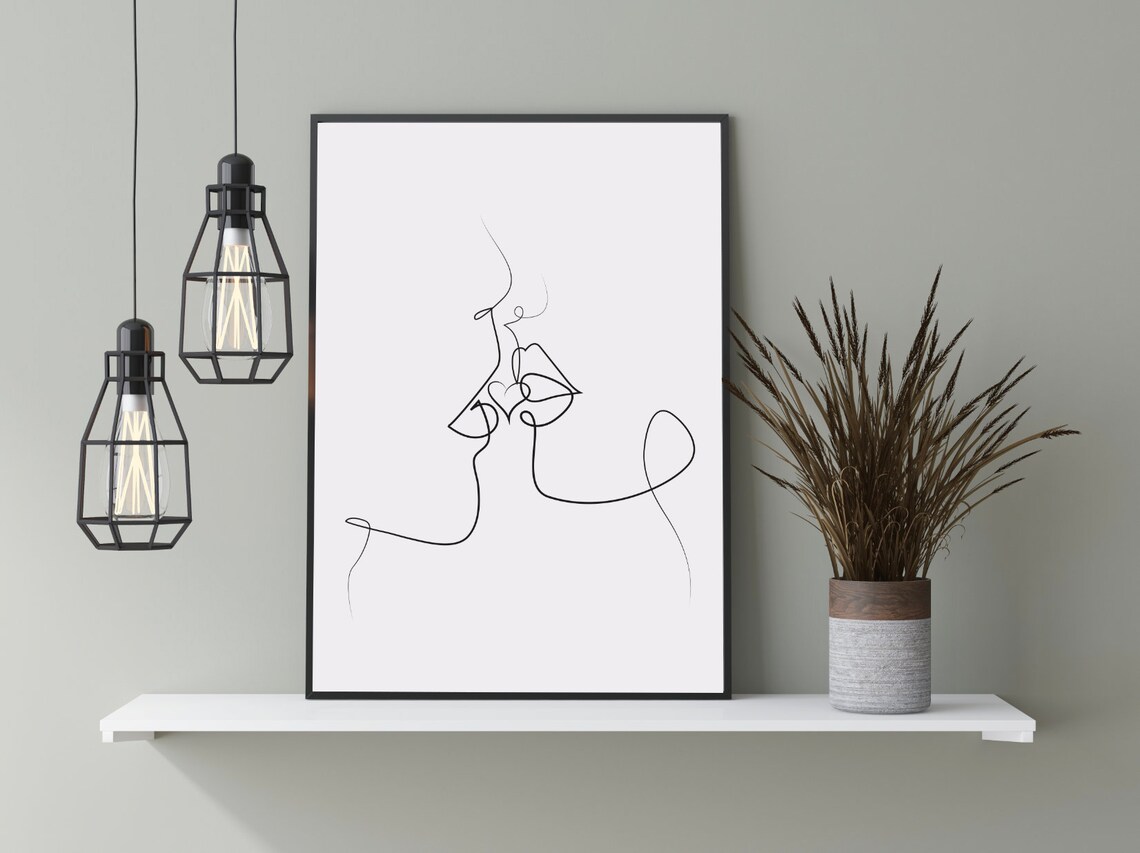 Couples Set of 3 Line Art Prints Minimalist Couple Posters - Etsy UK