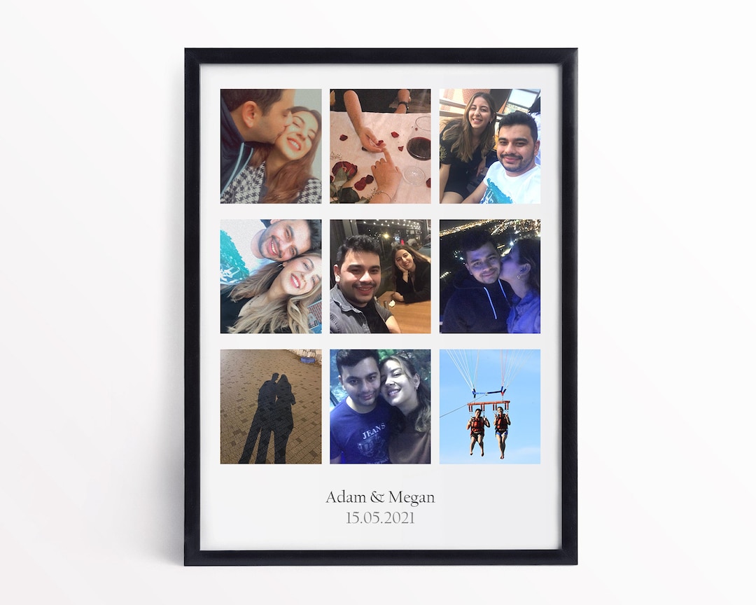 Personalised Couple Photo Collage | Couples Gift | Personalised Gift ...