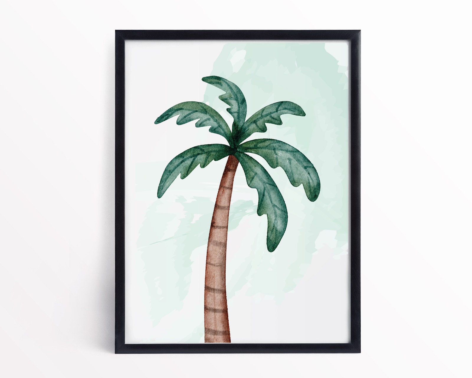 Set of 3 Watercolour Palm Tree Poster, Watercolour Palm Leaves ,palm ...