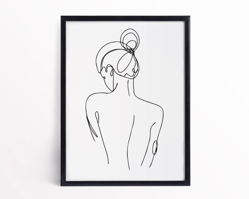 Set of 3 Female Body Line Art Print Fashion Feminine Line - Etsy