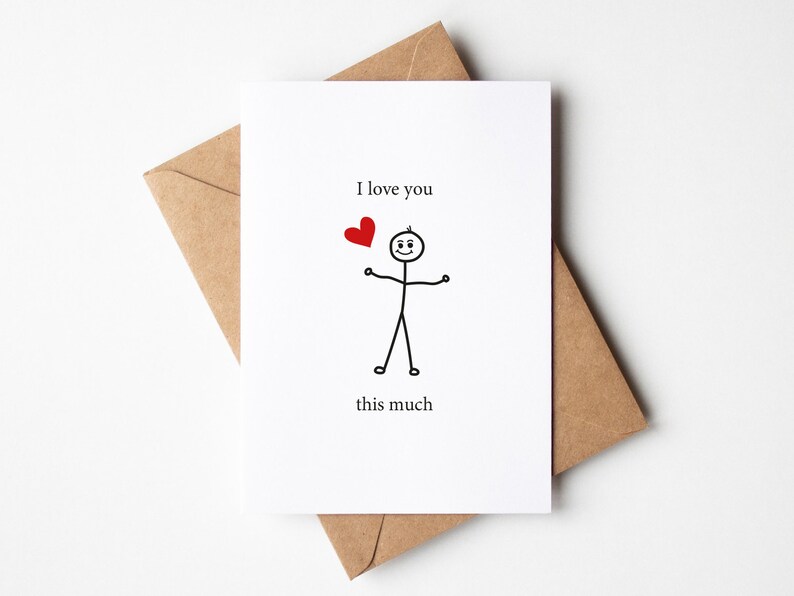 I Love You This Much Card | I Love You Card for Wife Friend Girlfriend ...