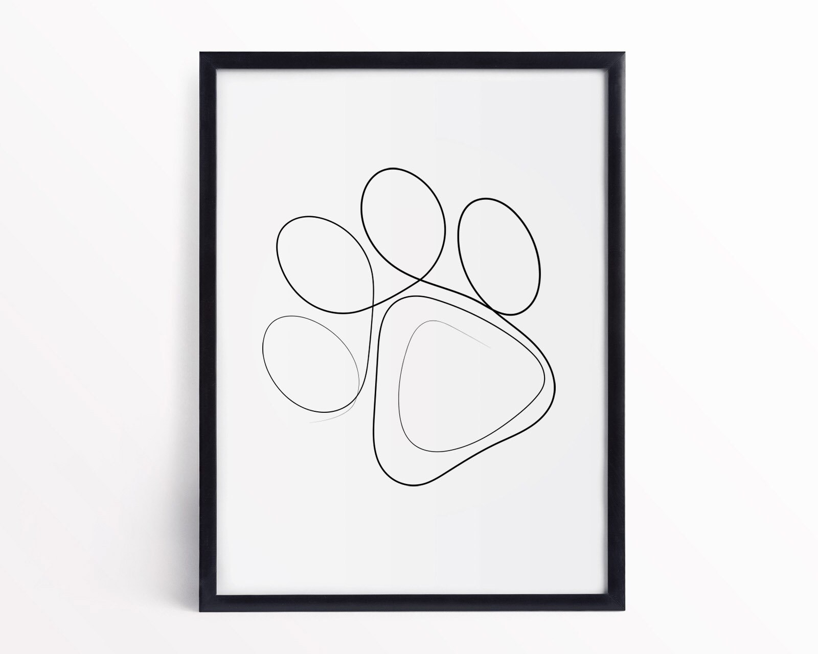 Line Art Dog Paw Single Line Art Dog Line Art Family Animal Minimalist ...