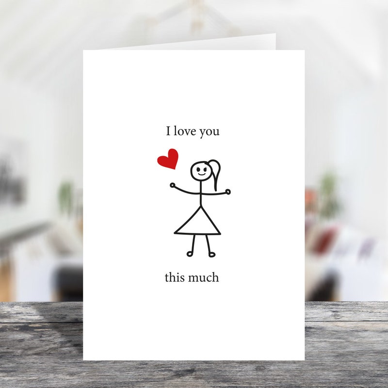 I Love You This Much Card - Etsy