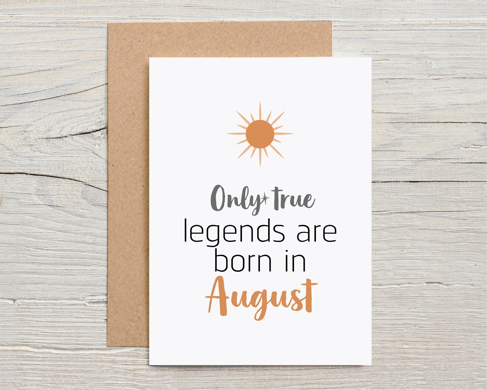 August Birthday Card, Leo Birthday Card, Card for August Leo Birthday ...