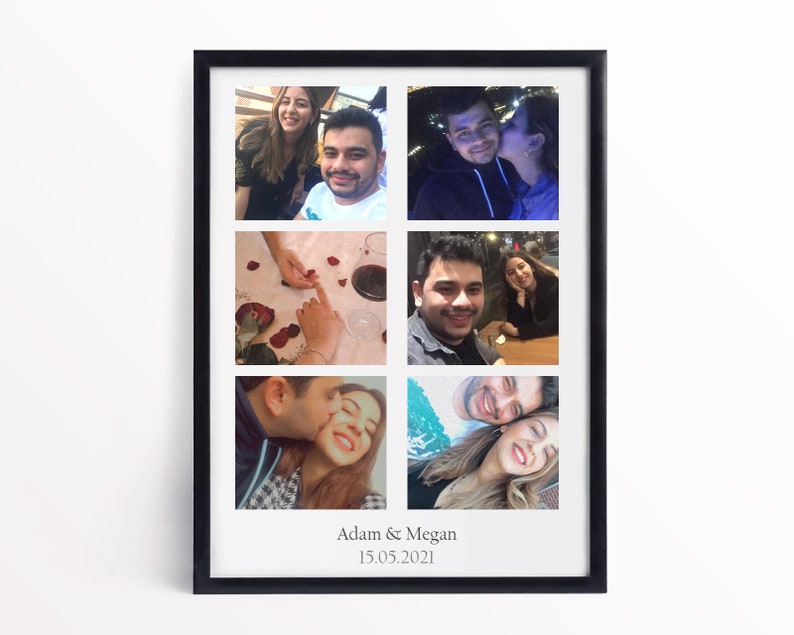 Personalised Couple Photo Collage Couples Gift Personalised Gift for ...