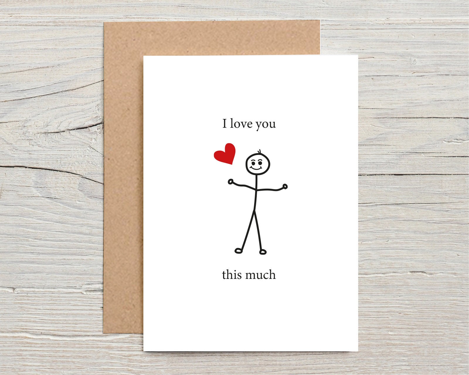 I Love You This Much Card | I Love You Card for Wife Friend Girlfriend ...