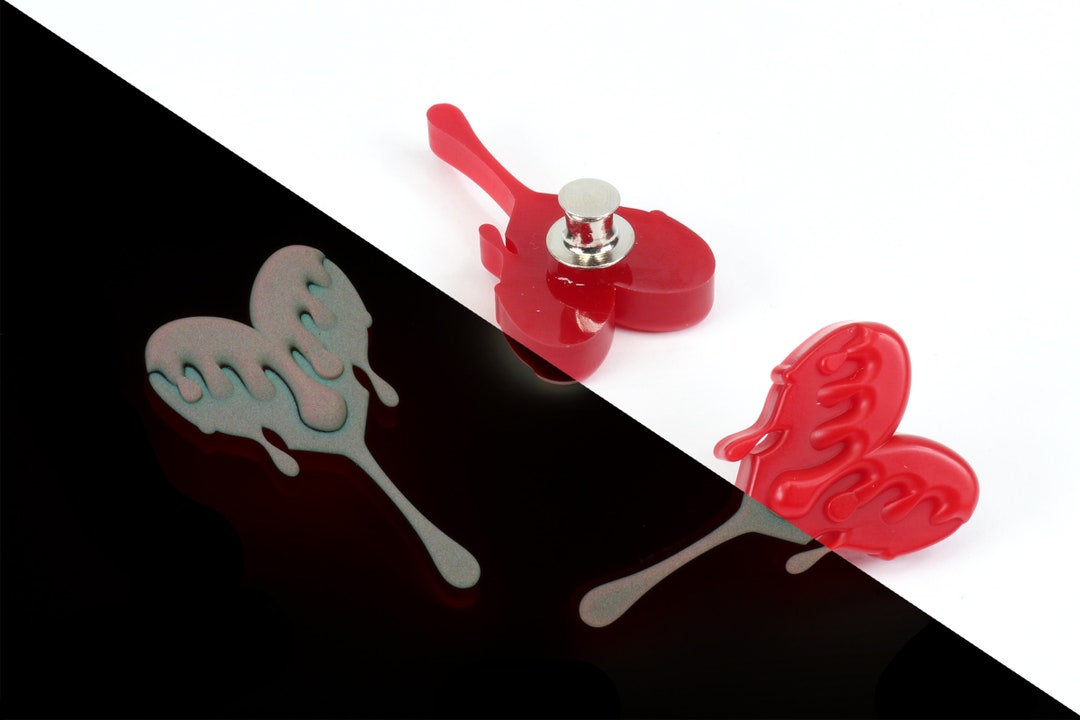 Bleeding Heart Glow Pin - Heartbreak Rave Pin - Glow in the Dark ...