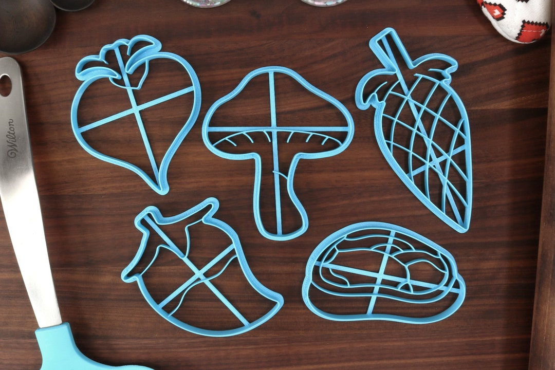Tears of the Kingdom Food Cookie Cutters: Zelda Radish, Meat, Mushroom ...