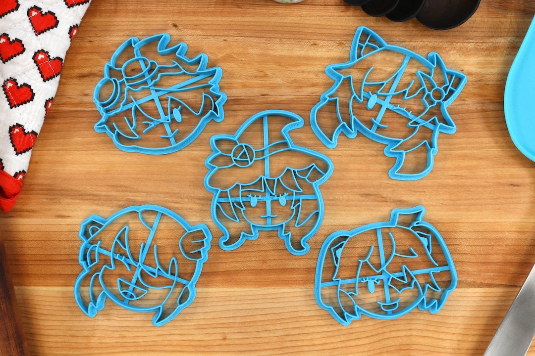Genshin Impact Cookie Cutters Chibi Faces Set 7 - Beidou, Keqing ...