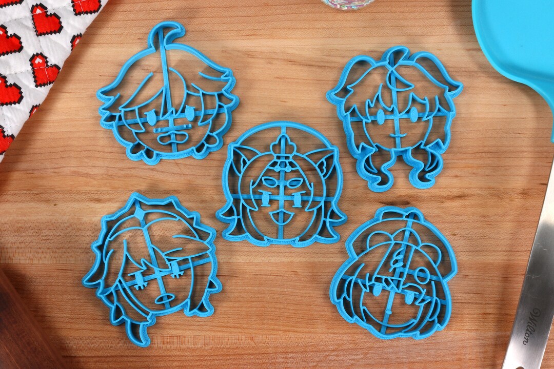 Genshin Impact Cookie Cutters Chibi Faces Set 4 - Chongyun, Diona ...