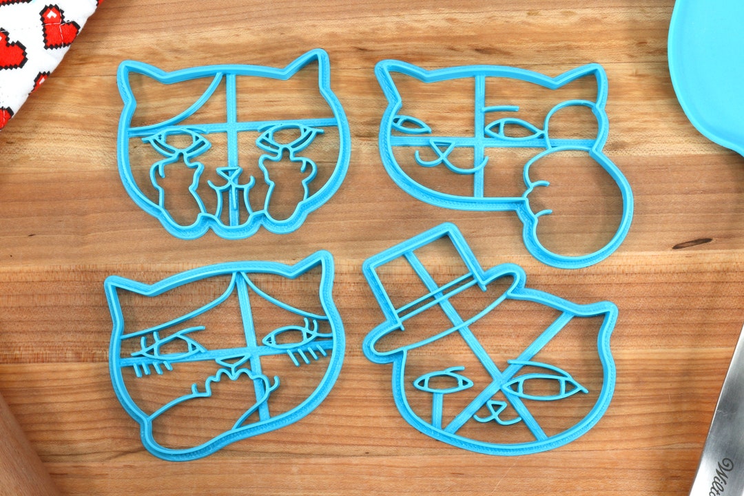 Cursed Cats Cookie Cutters: Thumbsup, Smug, Mocking, Blush Kitty - Etsy