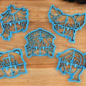 Genshin Impact Cookie Cutters Chibi Faces Set 8 - Eula, Xiangling ...